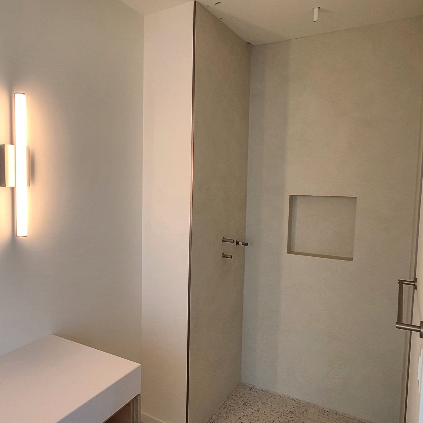 Microcement | Microcement Wall and Shower | 5 Star Finishes Ltd.
